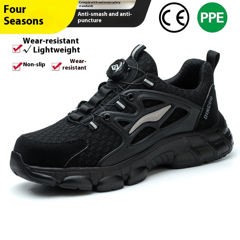 Men's Anti-smashing And Anti-penetration Steel Toe Cap Safety Shoes – e-MKE